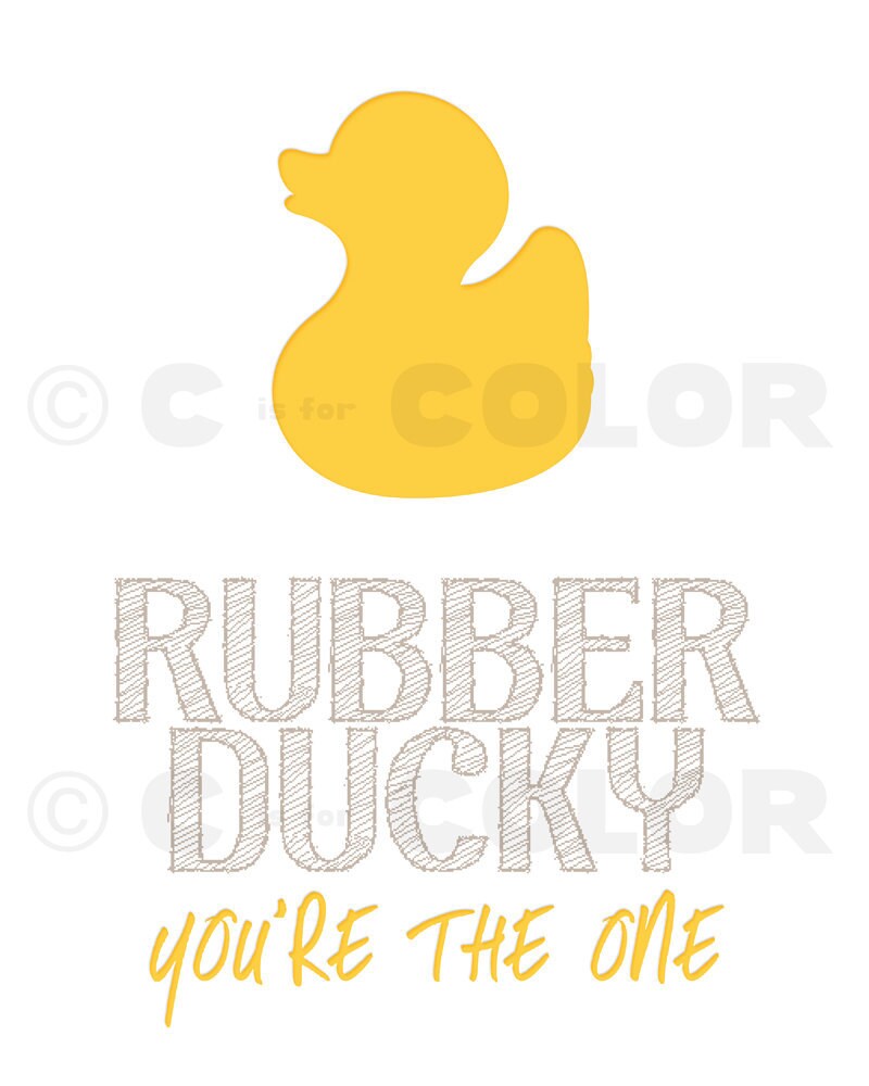 Set of Two Bath Time Typography Art Prints - Rubber Ducky and Splish ...