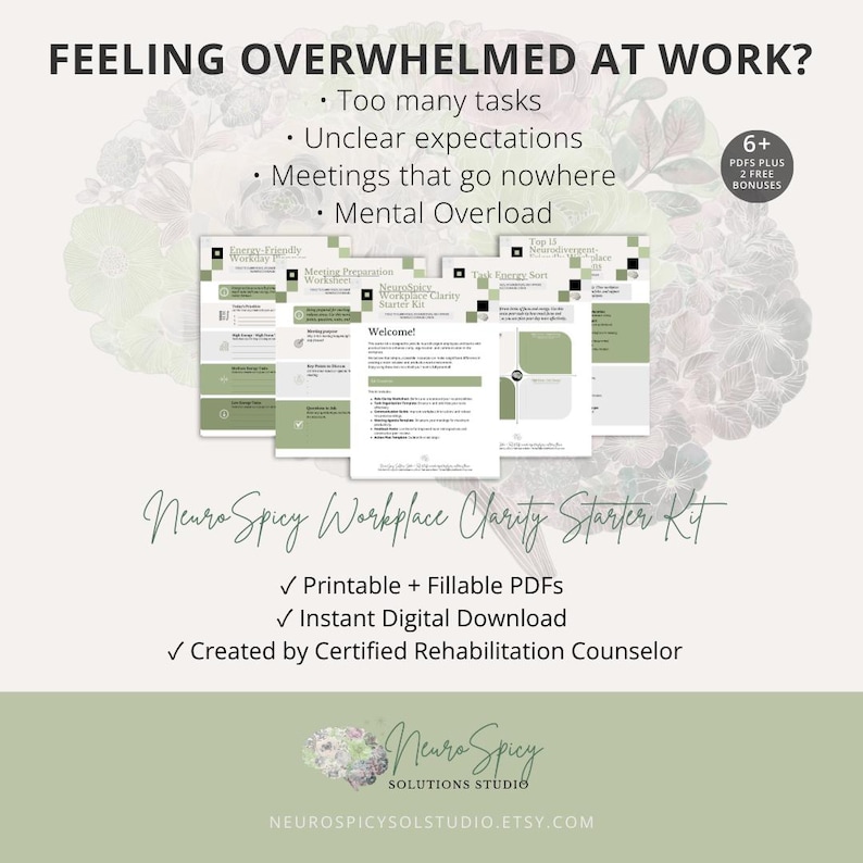 Overwhelmed at Work? ADHD Workplace Clarity Toolkit for Neurodivergent ...
