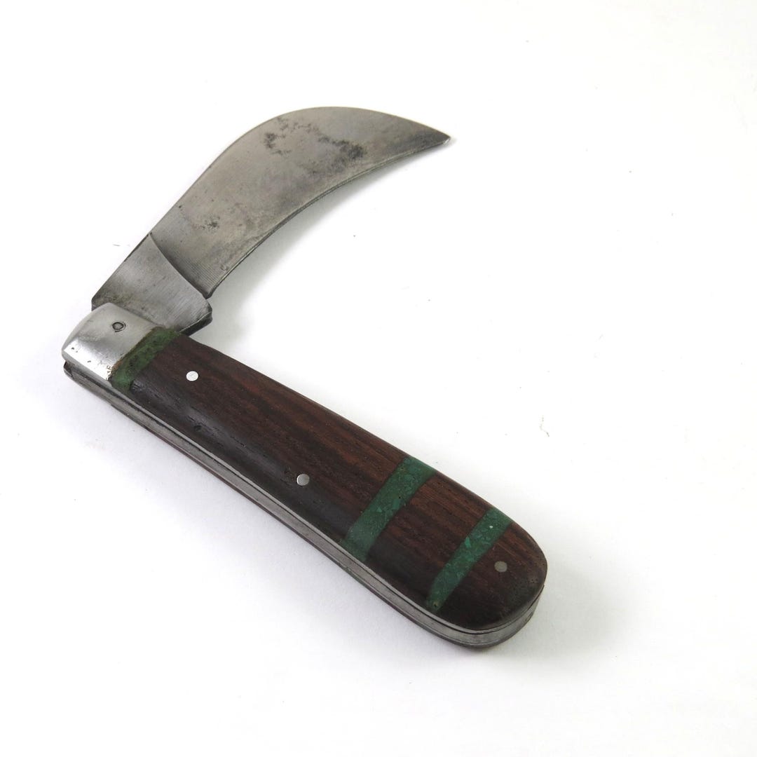 Vintage Sabre Hawkbill Knife #645 Custom Handle Folding Pocket Knife, 3 ...