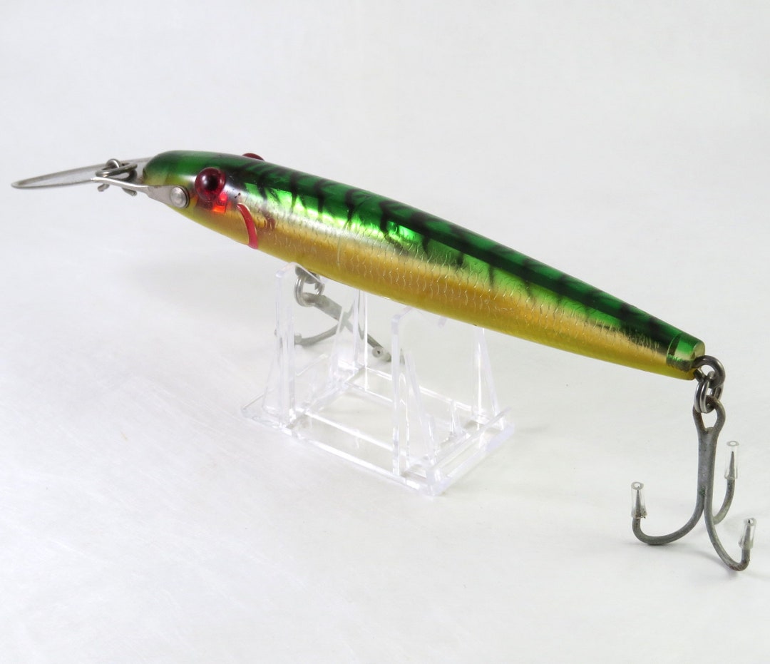 Green and Gold Mirrolure 113MR, 7" Fishing Lure, Casting or Trolling ...