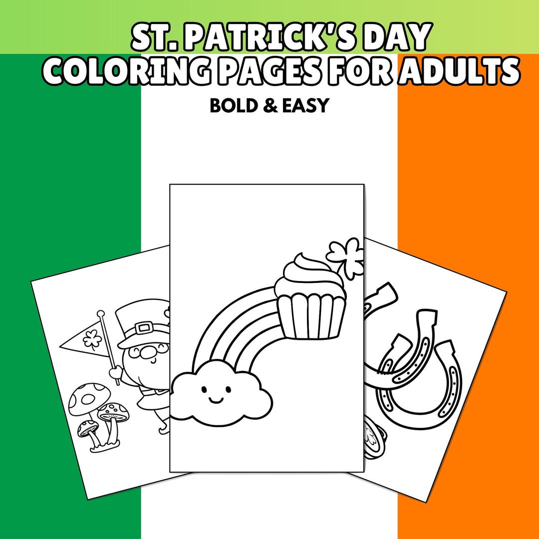 St. Patrick's Day Coloring Pages for Adults | 10 Pages (PDF Download ...