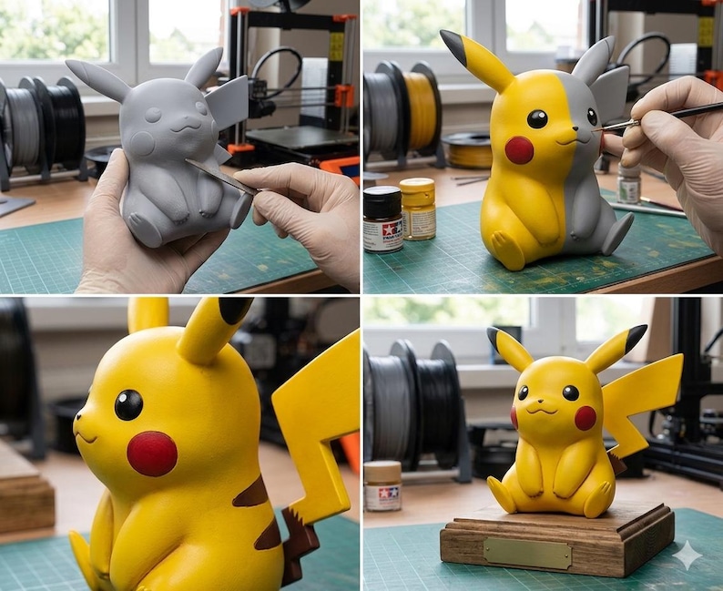 Pikachu 3D Print File - High Detail Pokémon STL for 3D Printing - Cute ...