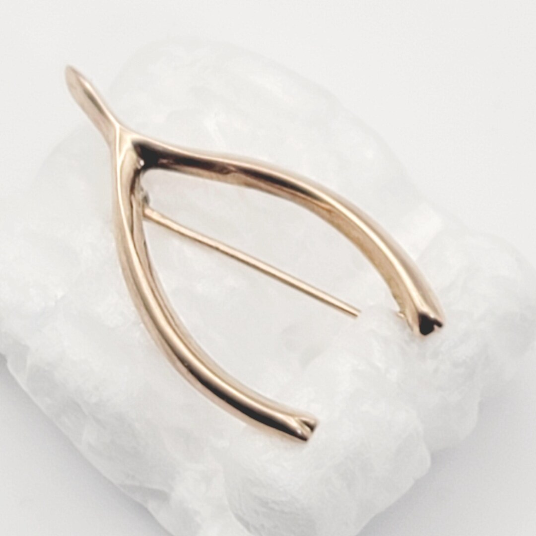 10kt Rose Gold Wishbone Brooch Pin Edwardian Victorian 1.0 Gr - Etsy Canada