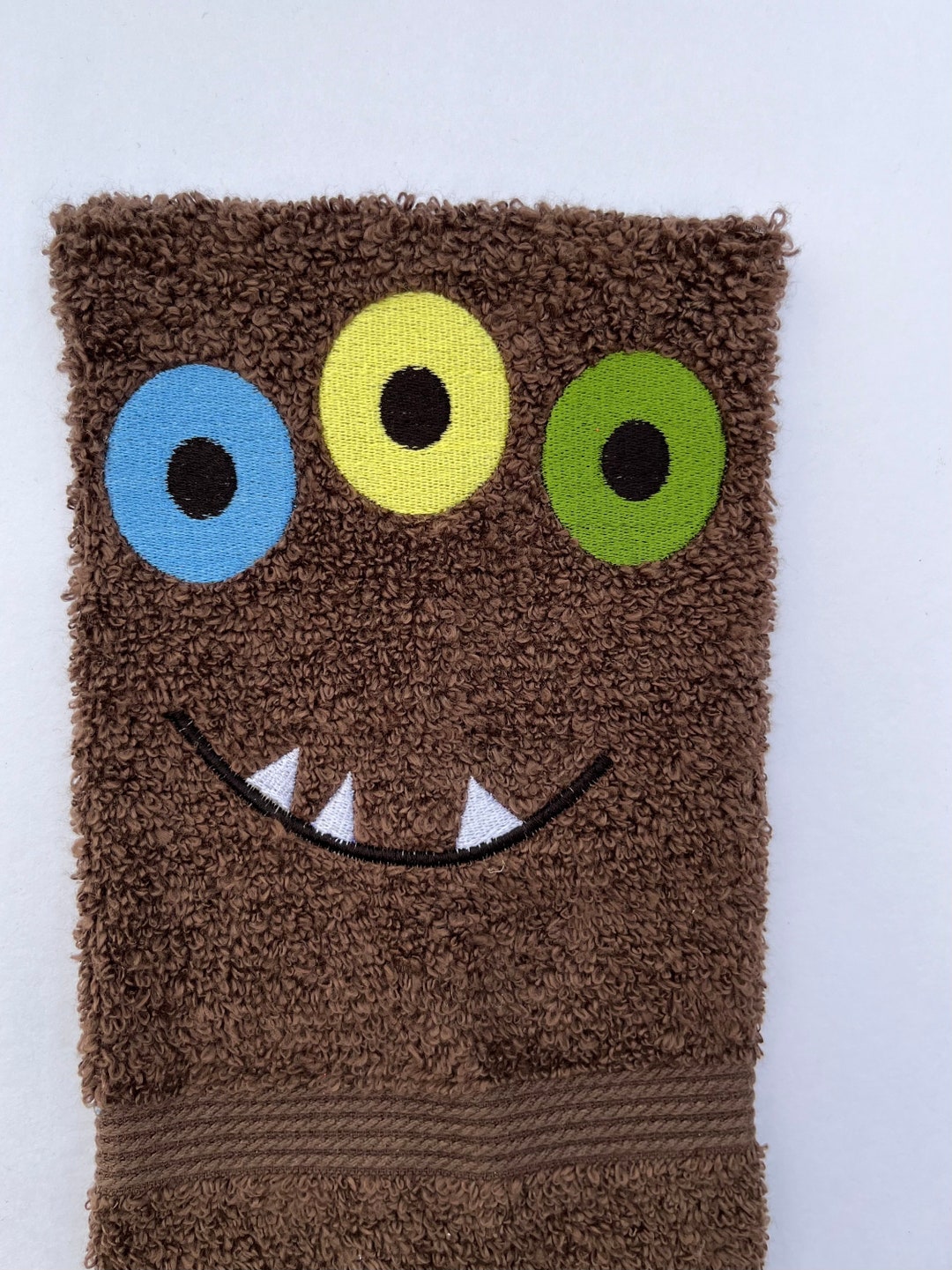 Monster Bathtime Buddy, Kids Washcloth Puppet, Kids Gifts, Brown ...