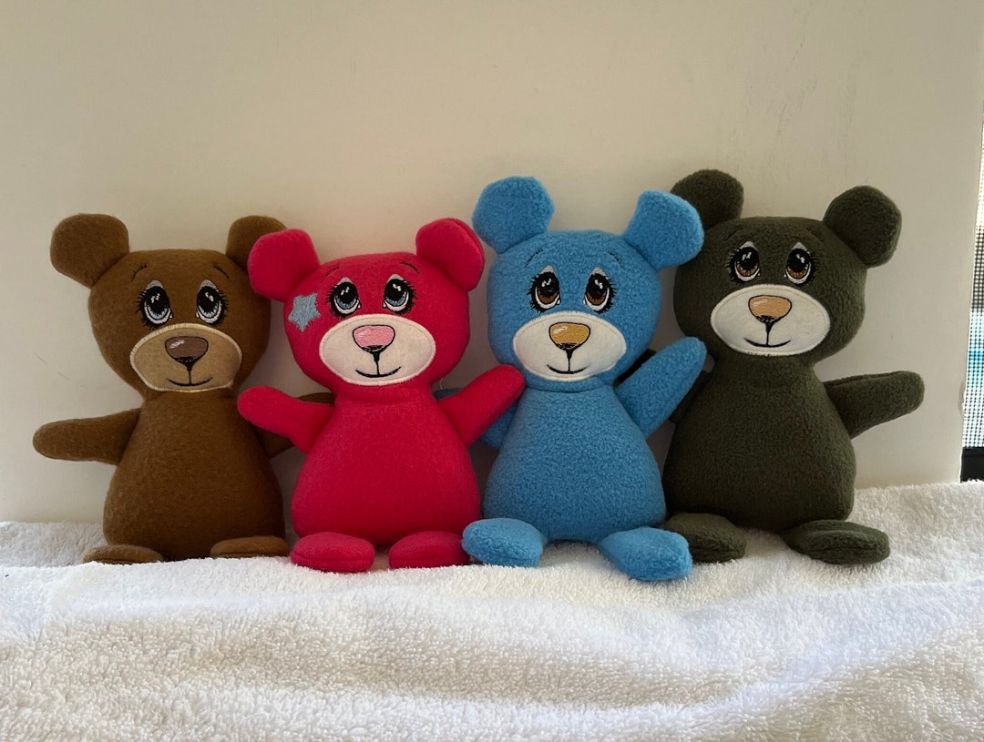 Teddy Bear Plushie, Gift for Kids, READY TO SHIP, Choose Color, Fleece ...