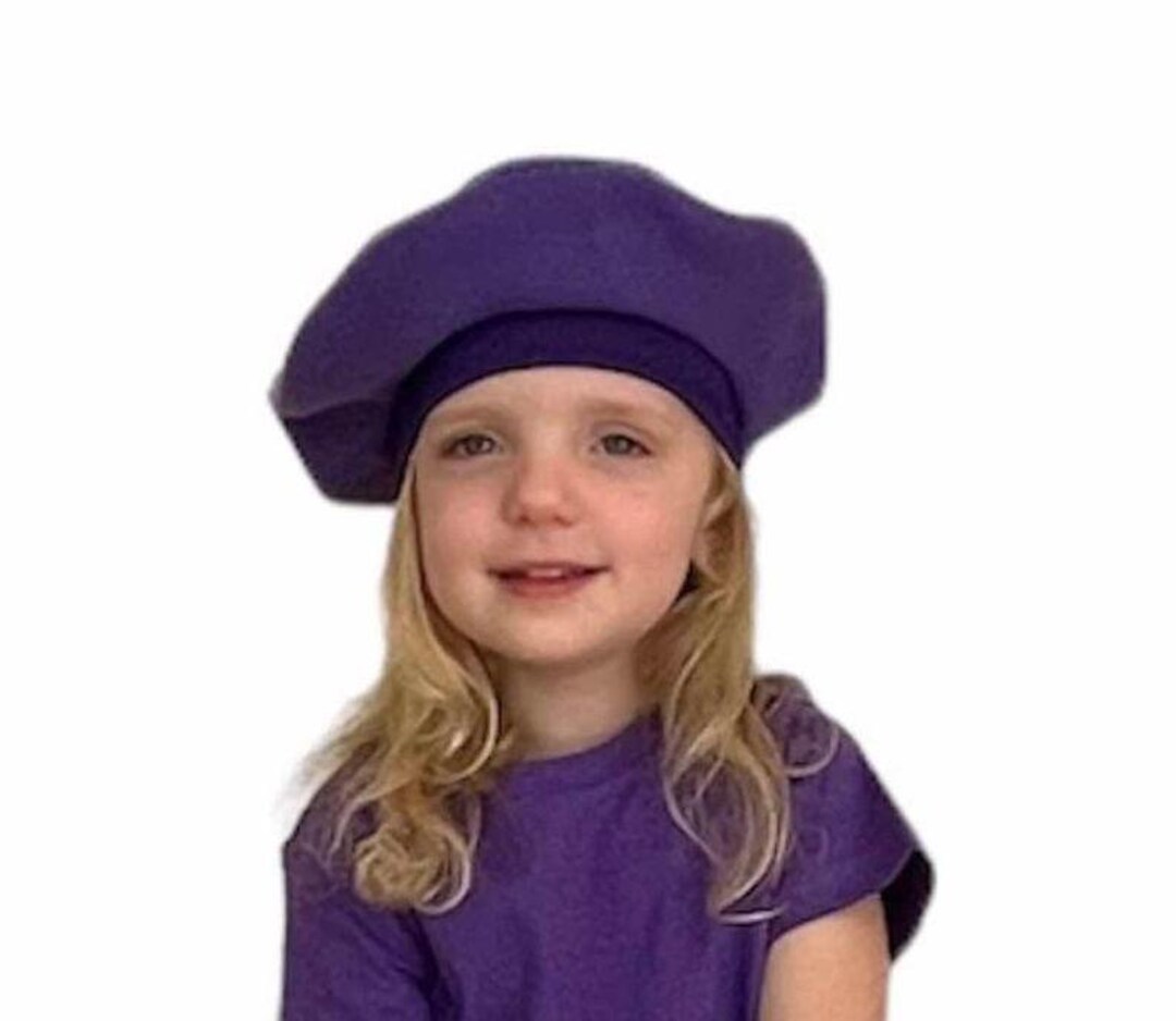 French Beret for Kids, Purple Hat, Fleece Beanie, Kids Hats, Paris Trip ...