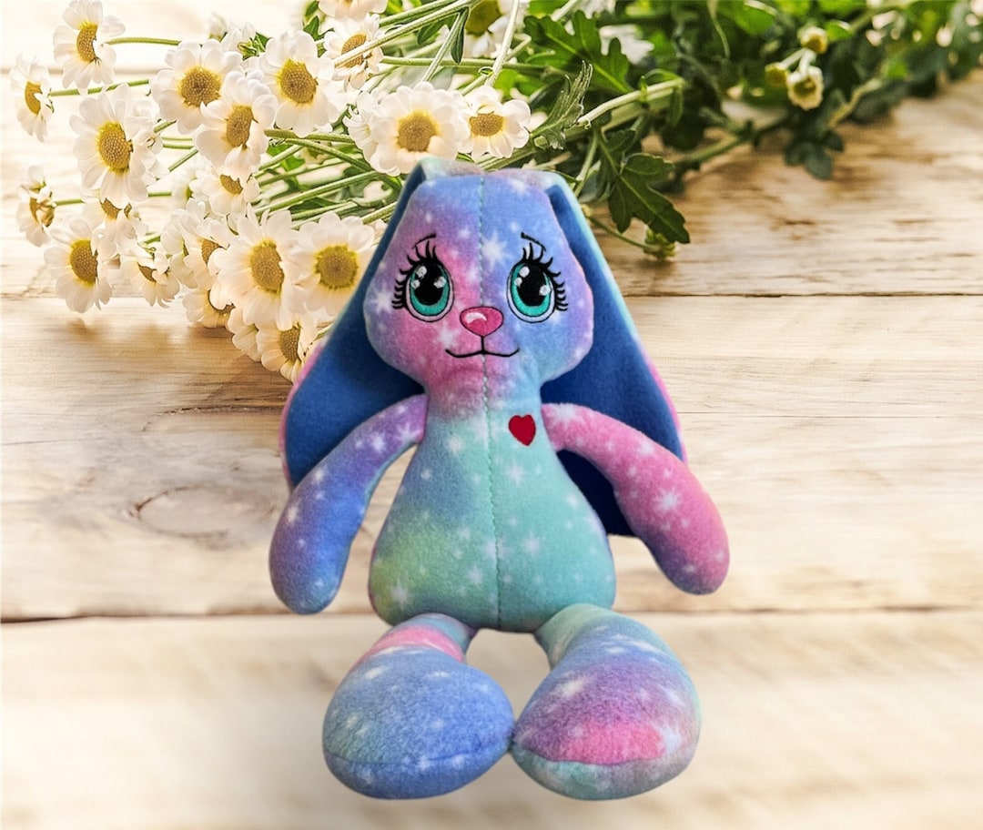 Rainbow Bunny Pastel Plush Toy Gift for Kids Plushie Toy - Etsy