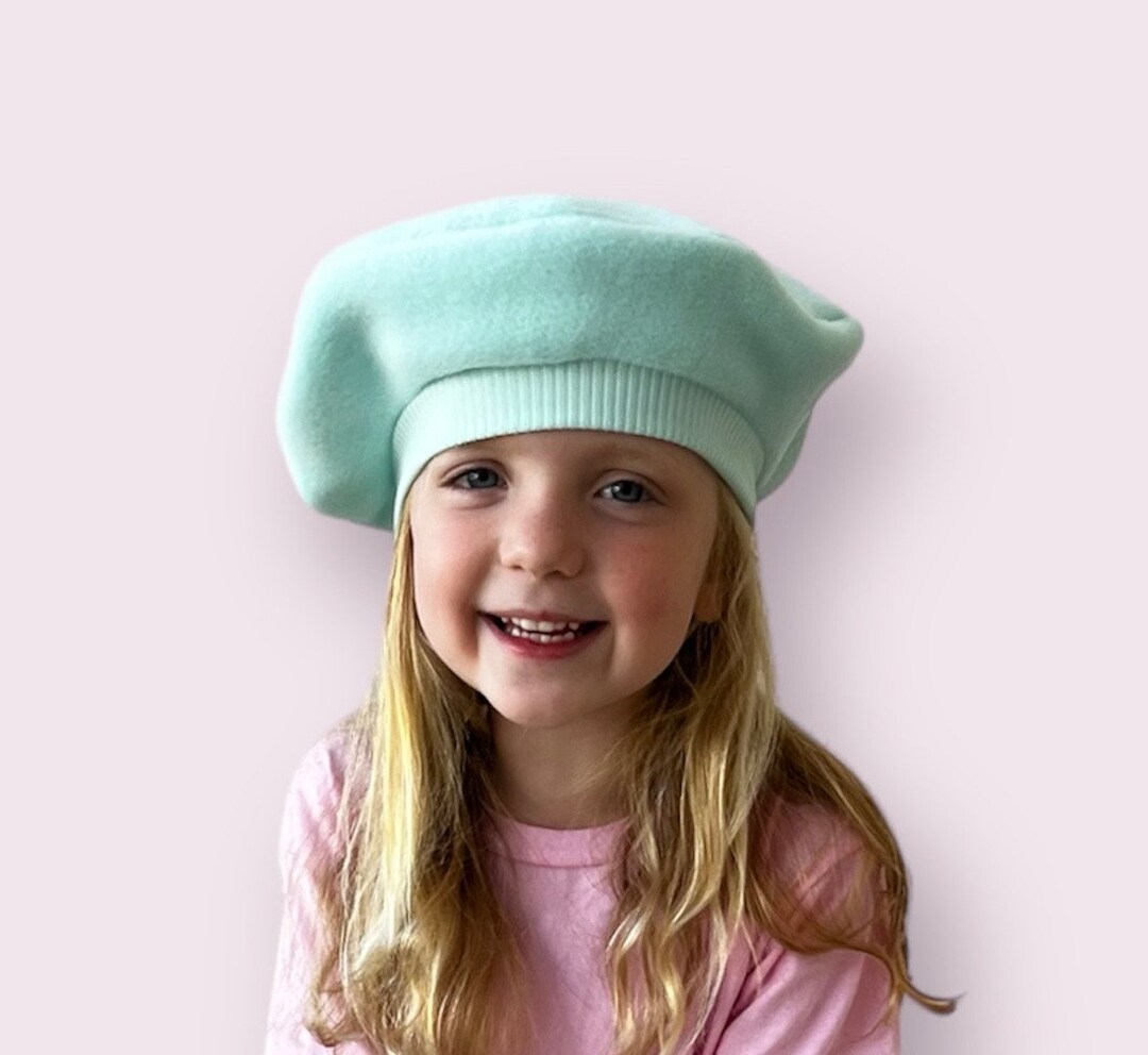 Kids French Beret, Mint Green, New Color, Spring Hat, NB - 9 Years ...
