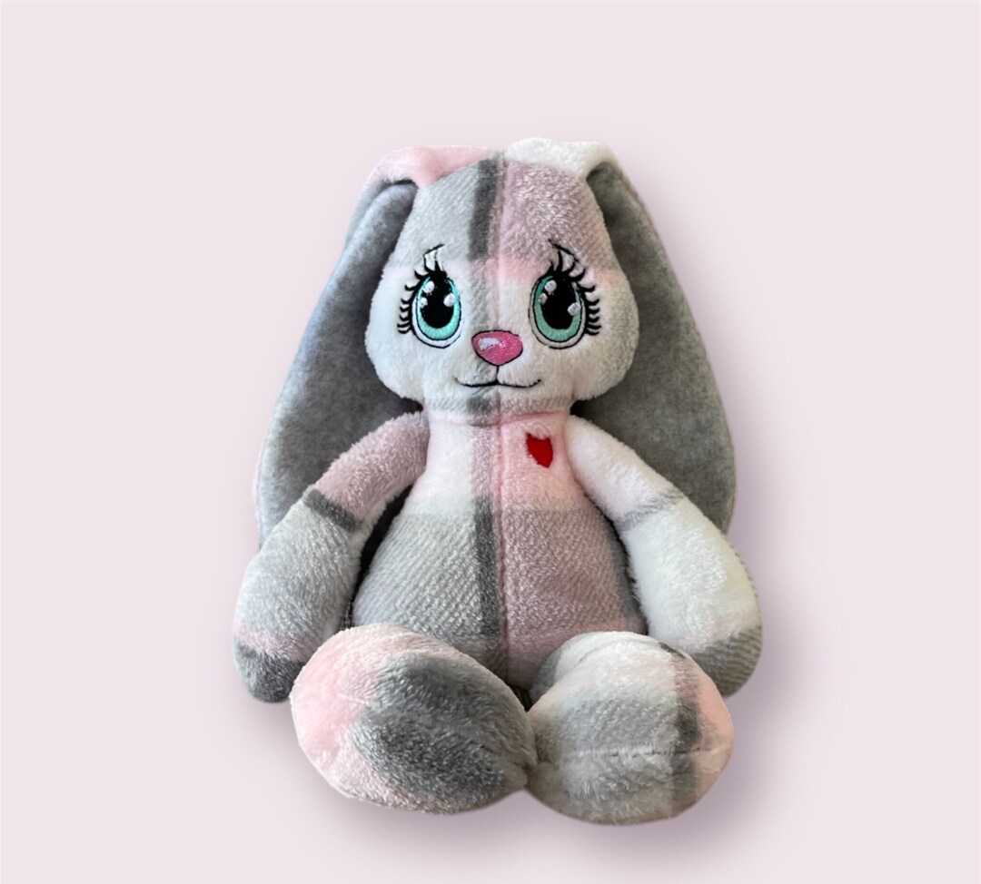 Pink Plush Bunny, Pastel Toy, Gift for Kids, Plushie Toy for Baby ...