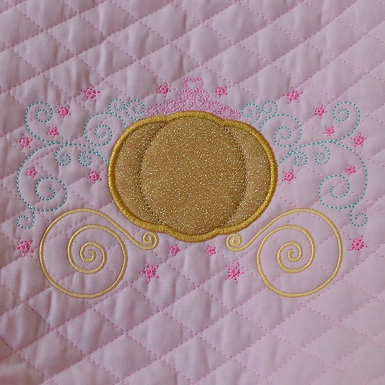 Girls Princess Coach Tote Bag Pink Lined Quilted Tote Carriage | Etsy