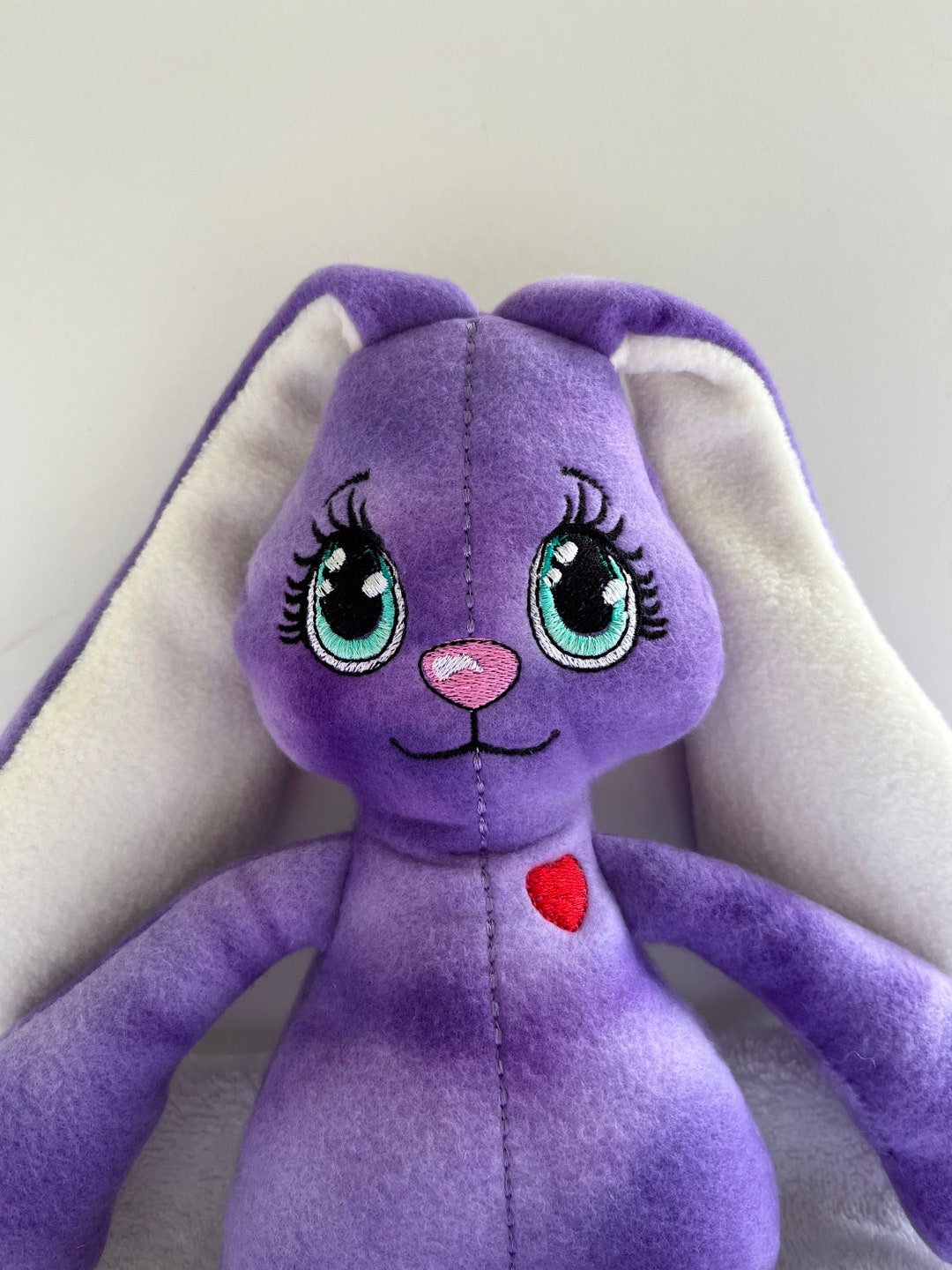 Purple Bunny, Snuggle Bunny, Gift for Kids, Plushie for Baby, Stuffed ...