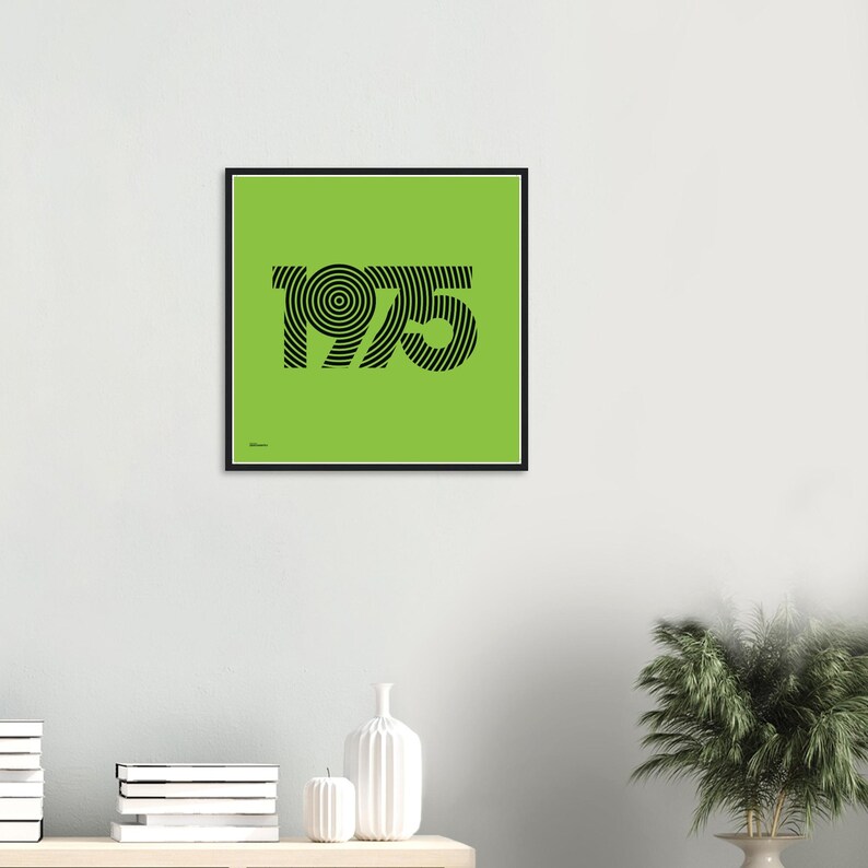 1975 Square Wooden Framed Poster - Etsy UK