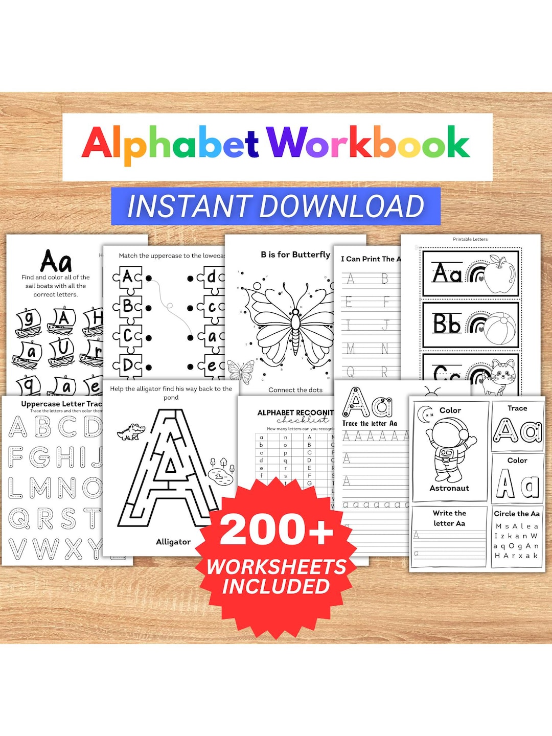 Alphabet Workbook A-Z | Preschool Letter Tracing Practice (digital ...