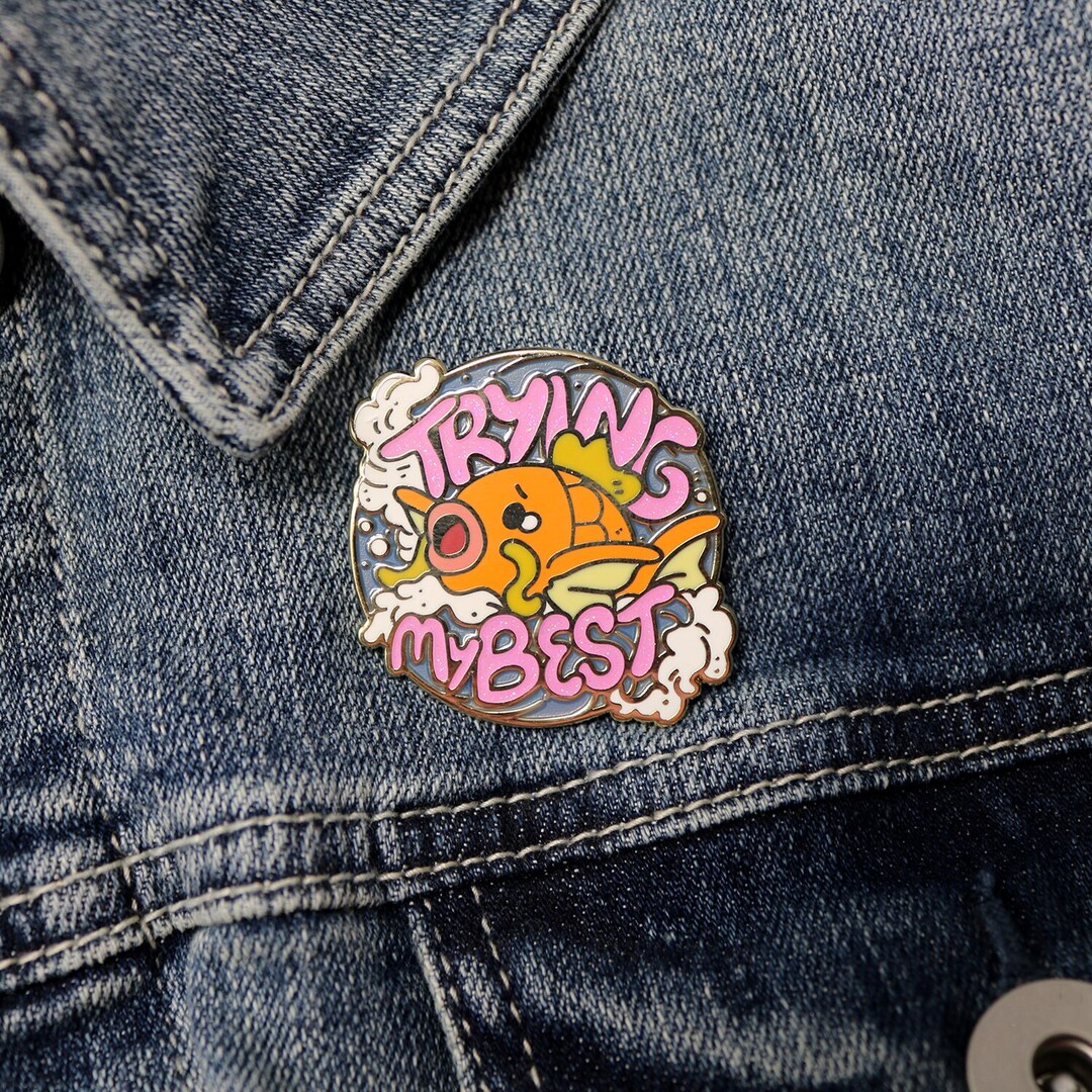 Magikarp Trying My Best Fanart Hard Enamel Pin - Etsy