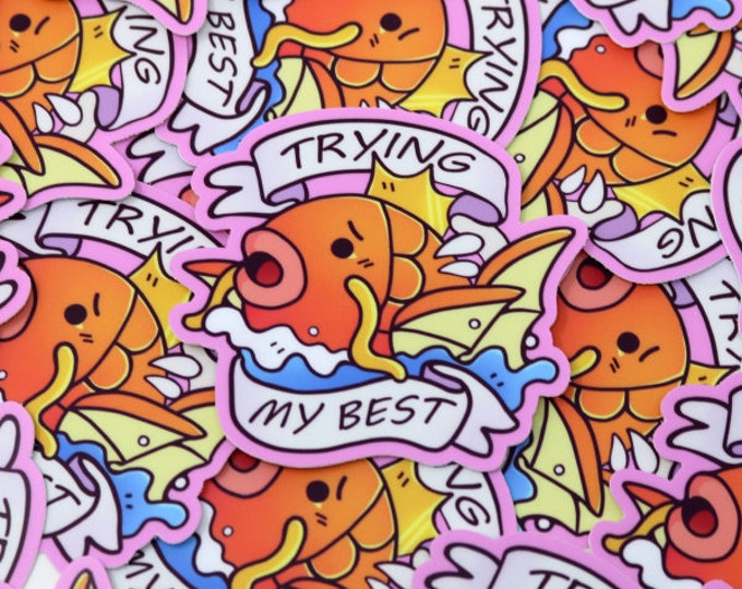 Magikarp: Stay Hydrated 3x3 Waterproof Vinyl Sticker - Etsy
