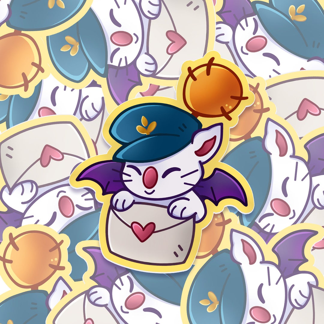 Moogle Mail Fanart Final Fantasy XIV | Waterproof Vinyl Sticker - Etsy
