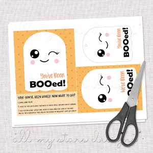 PRINTABLE You've Been Booed! Cute Ghost Tag and Sign Set | Instant ...