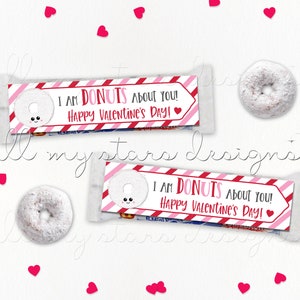 PRINTABLE I Am DONUTS About You Happy Valentine's Day Tag Instant ...