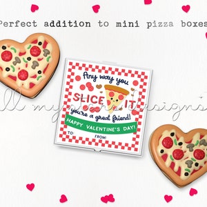PRINTABLE Cute Pizza Valentine Cards - Set of 4 | Instant Download ...