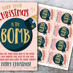 PRINTABLE Hope Your Christmas is the Bomb Merry Christmas - Etsy