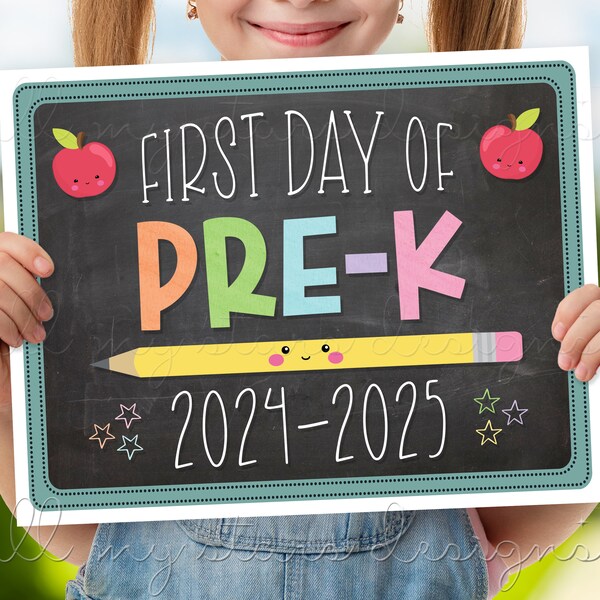 First Day of Pre K - Etsy