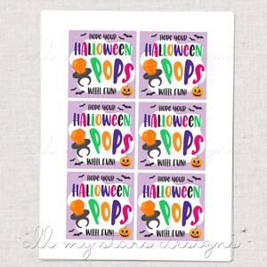 PRINTABLE Hope Your Halloween POPS With Fun! Ring Pop Tag | Instant ...