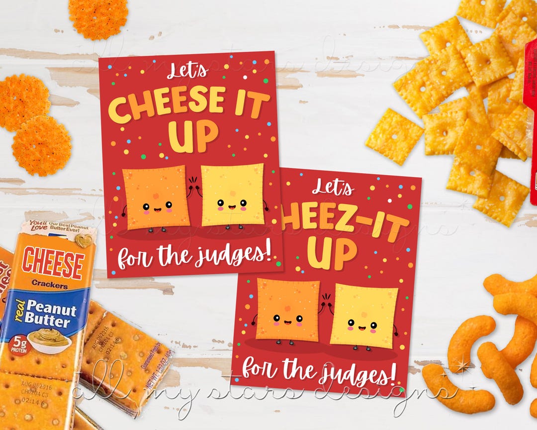 Printable Let's CHEESE IT UP for the Judges! Tag | Instant Download ...