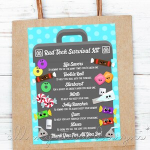 PRINTABLE Rad Tech Survival Kit Tags | Instant Download | Candy Goody ...