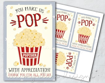 Popcorn Thank You - Etsy