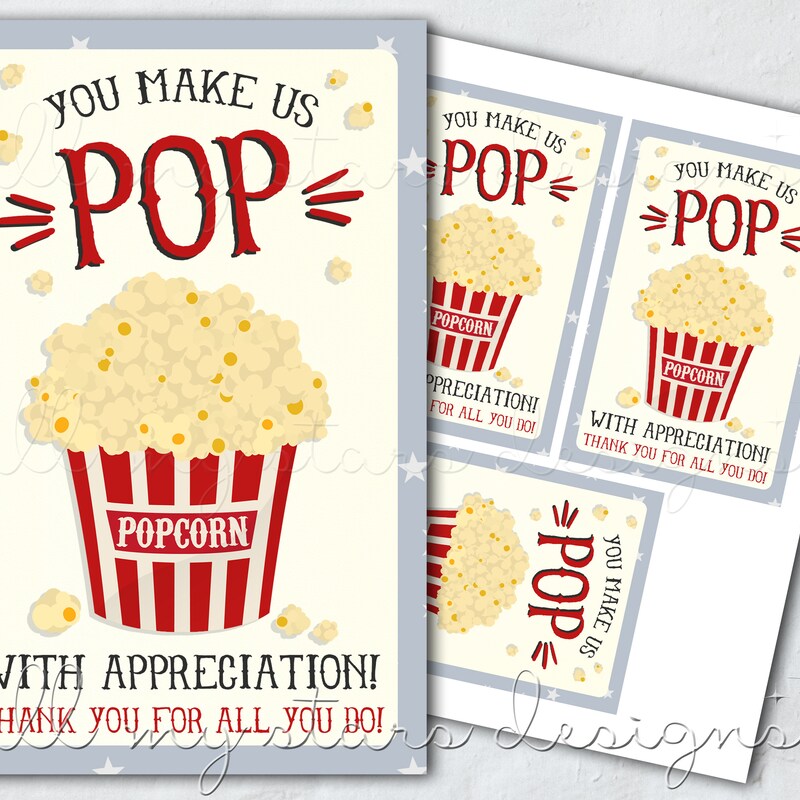 Popcorn Thank You - Etsy