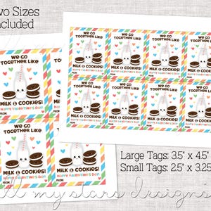 PRINTABLE We Go Together Like Milk & Cookies! Happy Valentine's Day ...