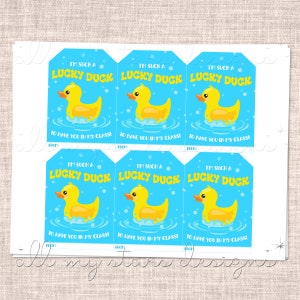 PRINTABLE I'm Such a LUCKY DUCK to Have You in My Class! Tag | Instant ...