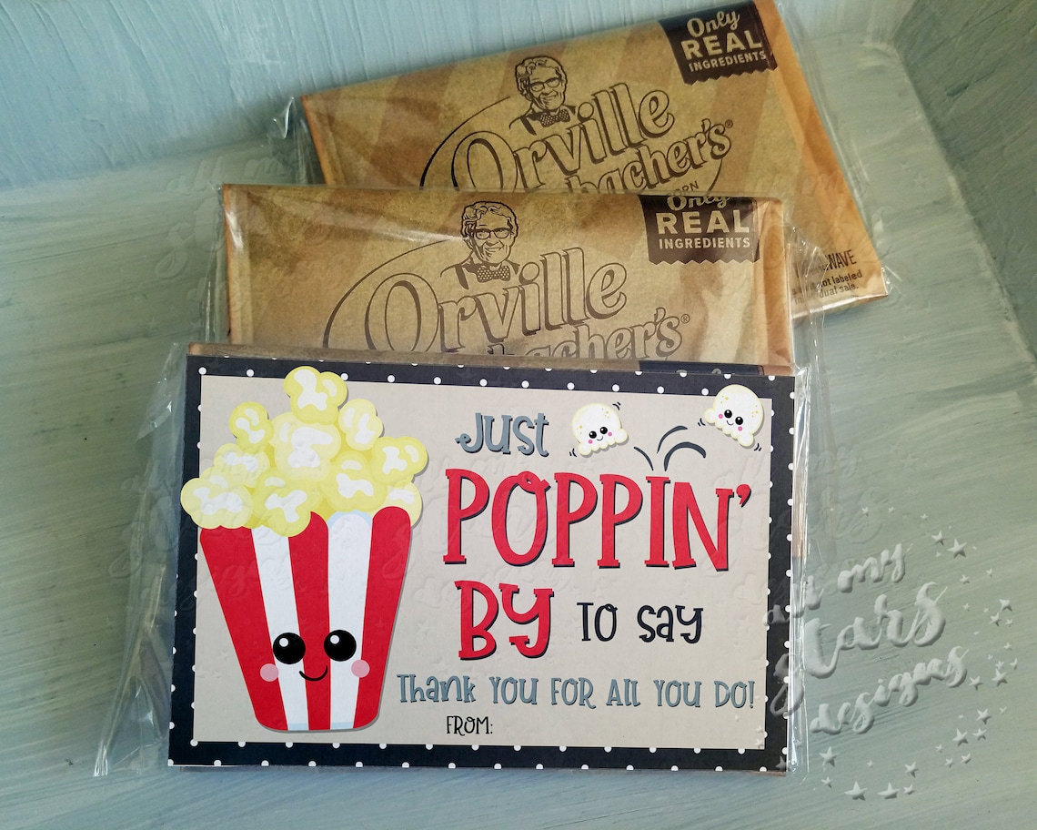 PRINTABLE Just POPPIN' BY to Say Thank You for All You Do! Tag ...