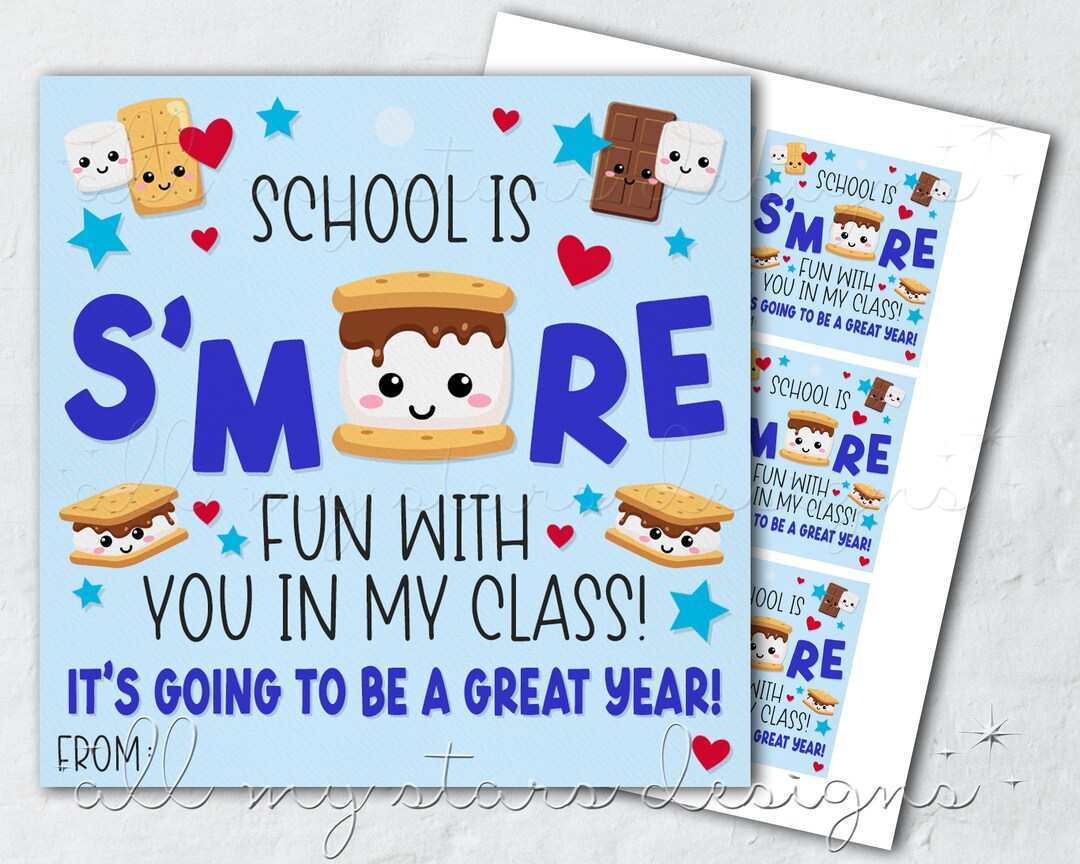 PRINTABLE School is S'MORE Fun With You in My Class - Etsy