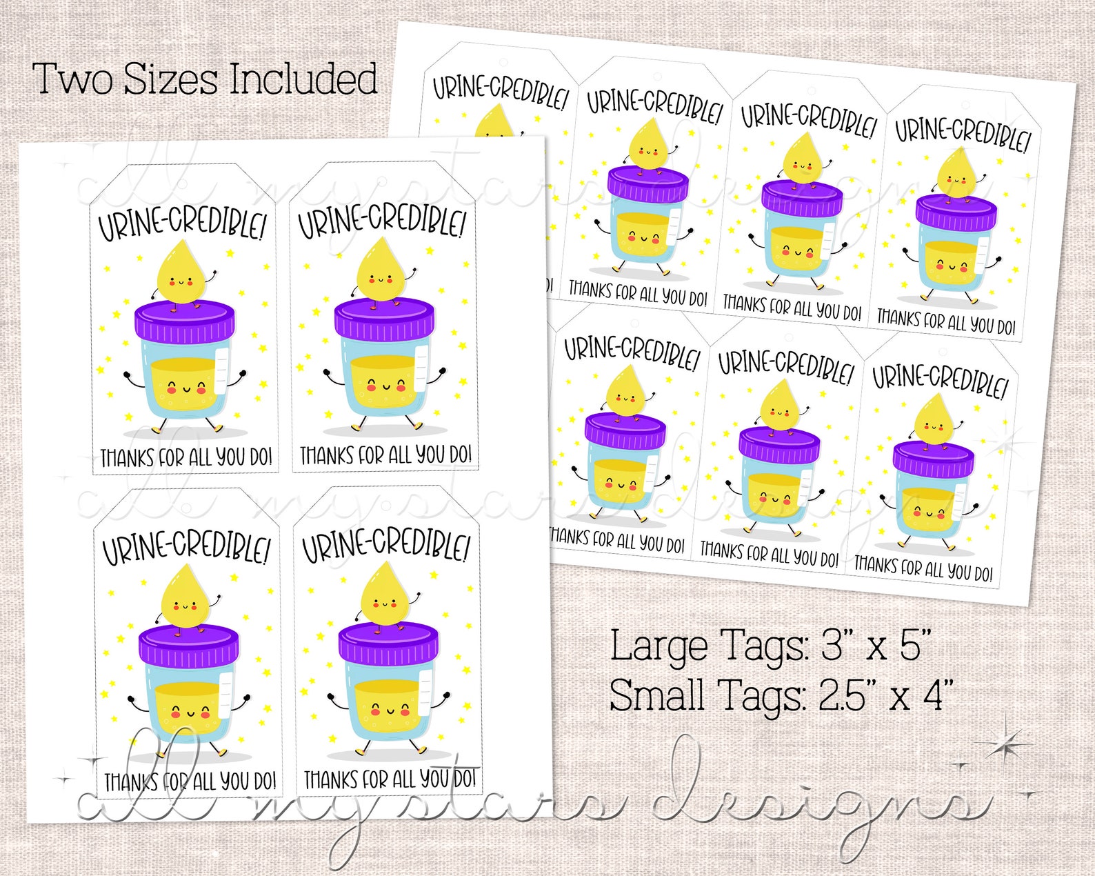 PRINTABLE Urine-credible! Thank You for All You Do! Tag | Instant ...