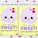 PRINTABLE Cute Cotton Candy Valentines Set of 4 You Are so - Etsy