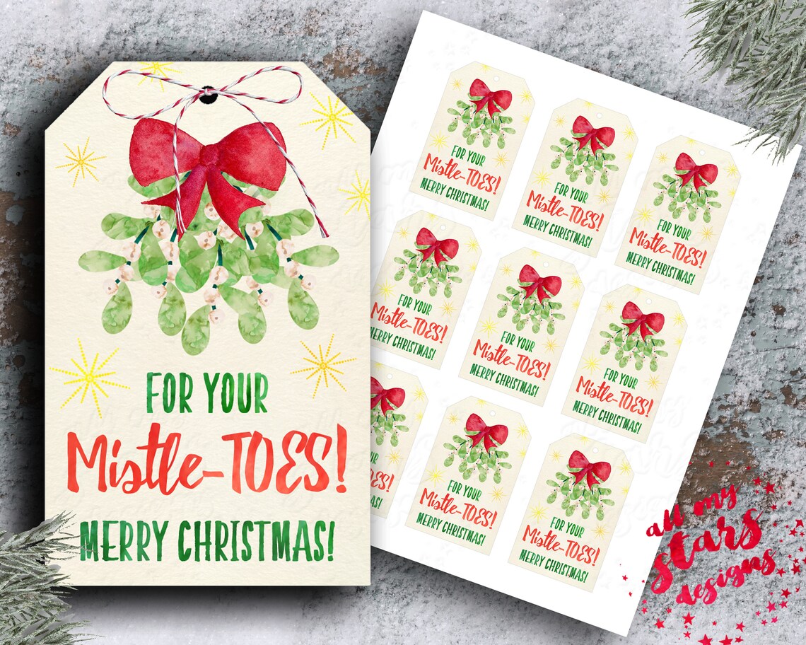 For Your Mistle-toes Merry Christmas Hanging Tag Christmas - Etsy
