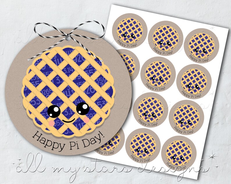PRINTABLE Happy Pi Day! Tag | Instant Download | Fun Pi Day Favor ...