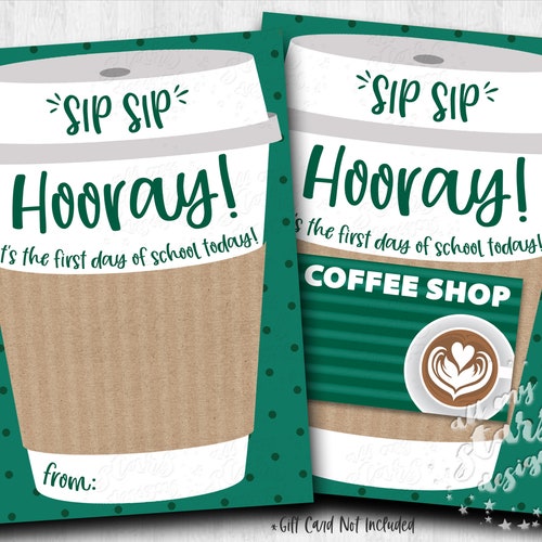 PRINTABLE Sip Sip Hooray It's the Last Day Coffee Shop - Etsy