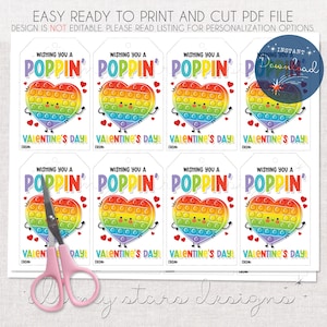 PRINTABLE Wishing You a POPPIN' Valentine's Day! Heart Fidget Toy Tag ...