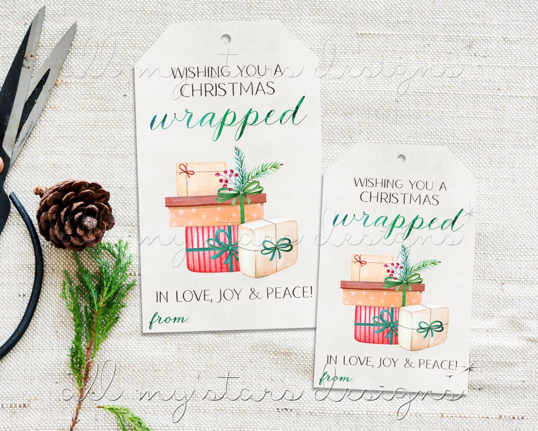 PRINTABLE Wishing You a Christmas WRAPPED in Love, Joy & Peace ...