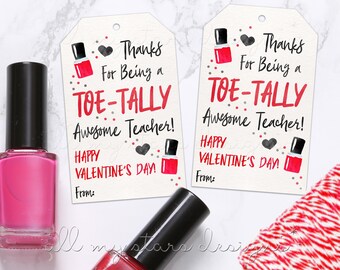 Teacher Appreciation Nail Polish Gift Tag, Printable Download - Etsy