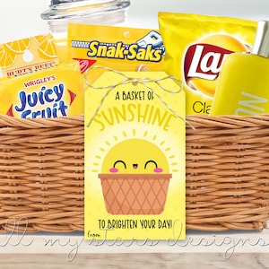 PRINTABLE A Basket of SUNSHINE to Brighten Your Day! Tag | Instant ...