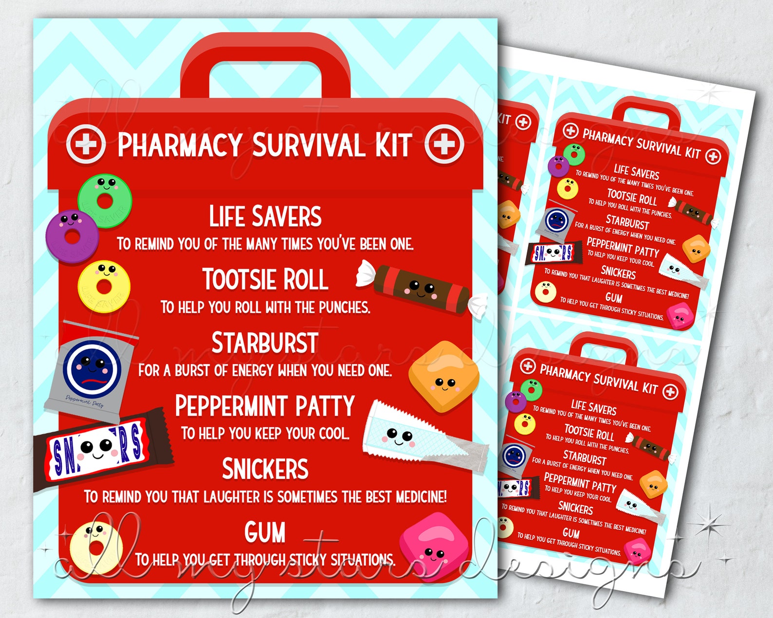 PRINTABLE Pharmacy Survival Kit Tag Instant Download Best - Etsy
