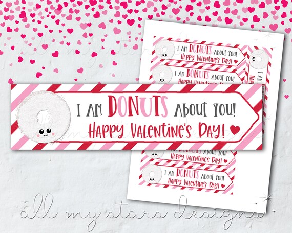 PRINTABLE I Am DONUTS About You Happy Valentine's Day | Etsy
