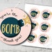 You're the BOMB Thank You Printable Gift Tag Instant | Etsy
