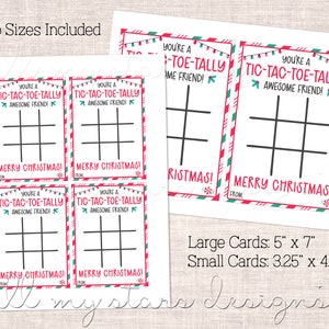 PRINTABLE You're a Tic-tac-toe-tally Awesome Friend! Merry Christmas ...