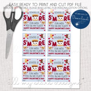 PRINTABLE School is S'MORE Fun With You in My Class! Happy Valentine's ...