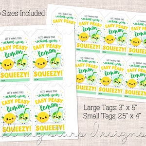 Printable Let's Make This School Year EASY PEASY Lemon SQUEEZY! Tag ...