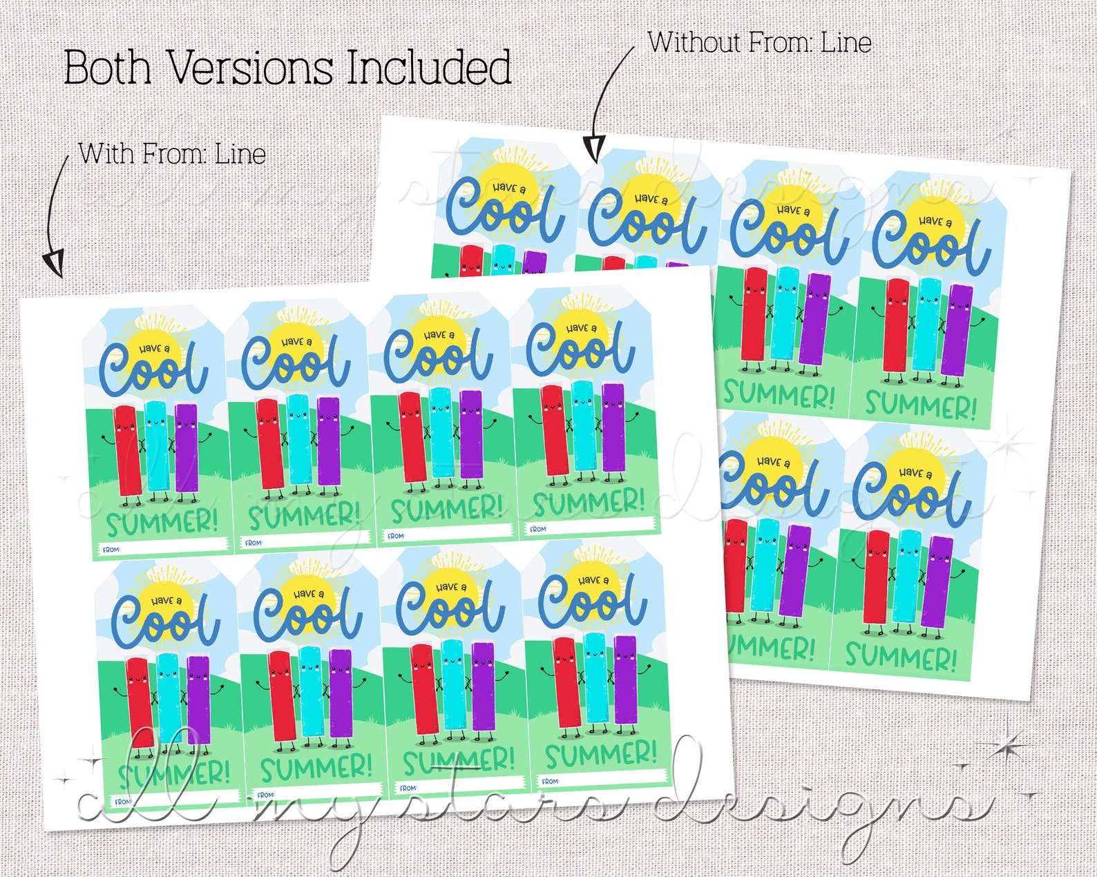 PRINTABLE Have a COOL Summer! Ice Pop Tag | Instant Download | Frozen ...